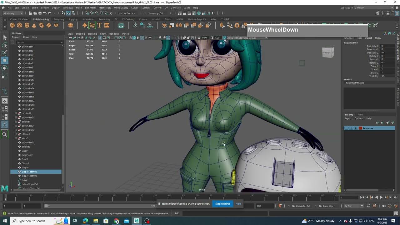 Using MASH Node Distribution to create ZipperTeeth in Maya - YouTube