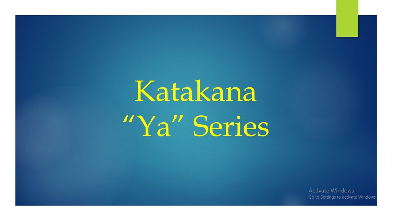 #22 Japanese Katakana "Ya" series : How to write with Stroke order ...