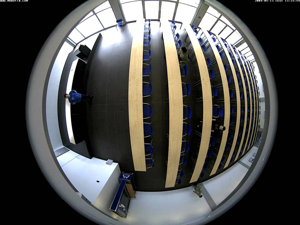 Mobotix Hemispheric Q24 - Fish Eye View - YouTube