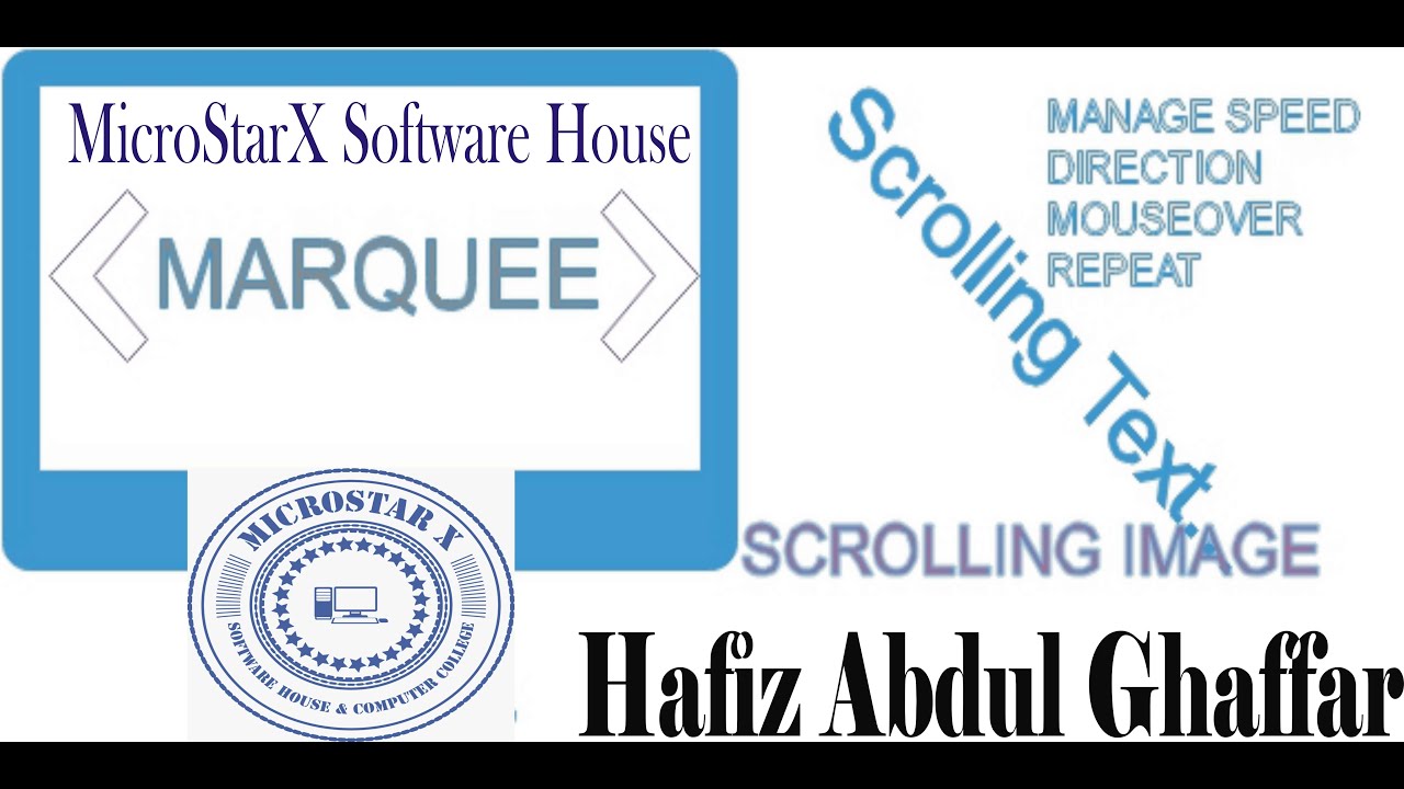 HTML Marquee Tag For Scrolling Text Image In Web Page Sample HTML Marquee Tag For Scrolling Text Image In Web Page Sample
