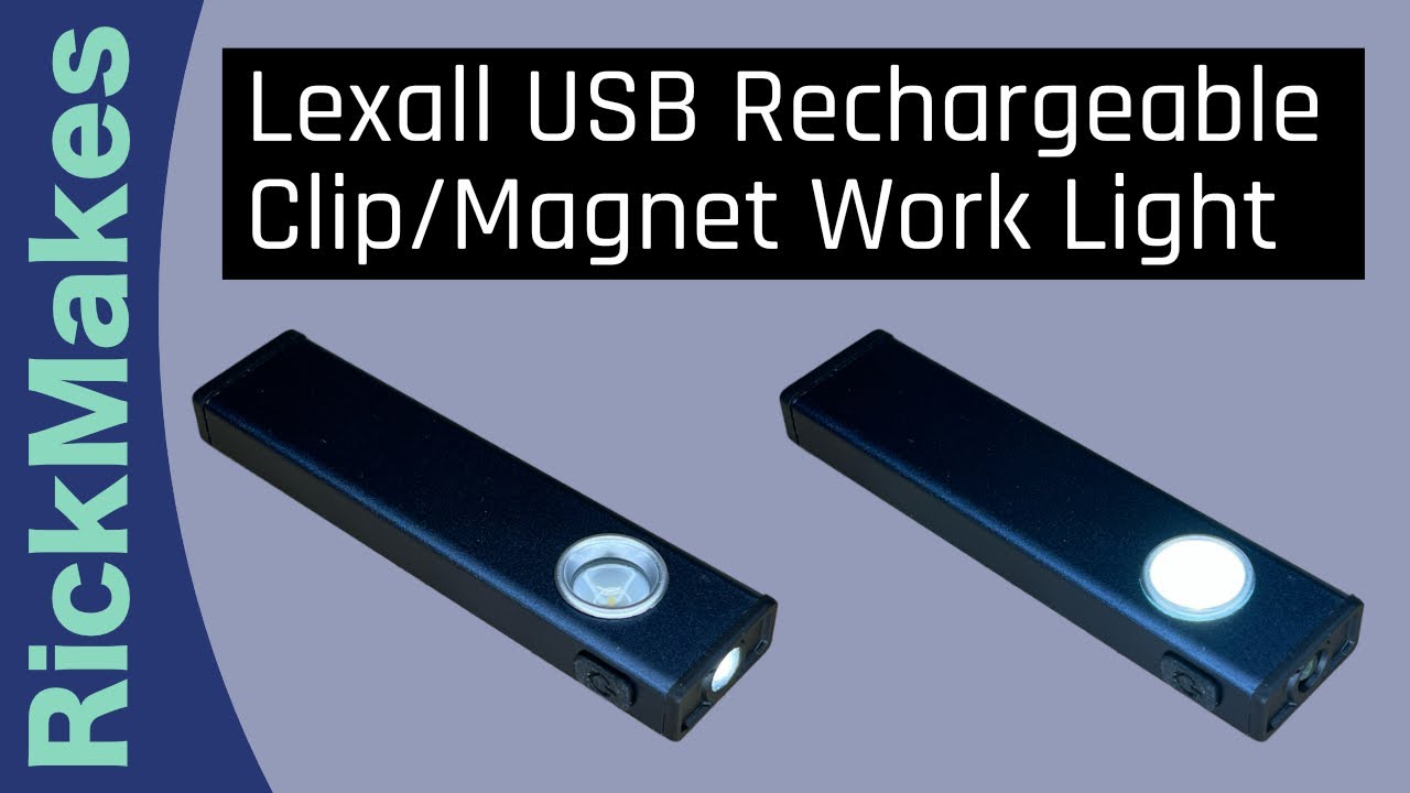 Lexall USB Rechargeable Clip/Magnet Work Light - YouTube