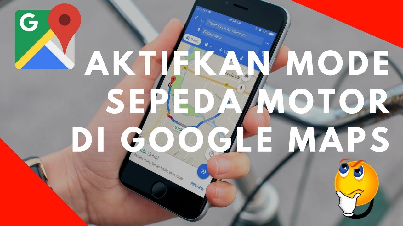 Begini !! Cara mudah aktifkan mode sepeda motor di google maps - YouTube