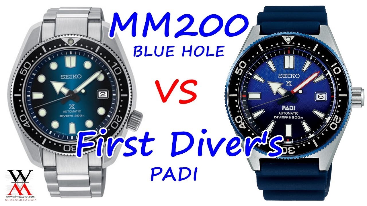 เปรียบเทียบ MM200 Blue Hole vs First Diver's PADI - YouTube
