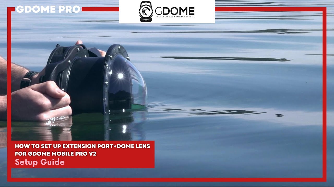 Installing the dome port lens on the 80mm GDOME Extension port ...