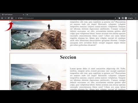 Como hacer un indicador de scroll con HTML, CSS y JavaScript - YouTube