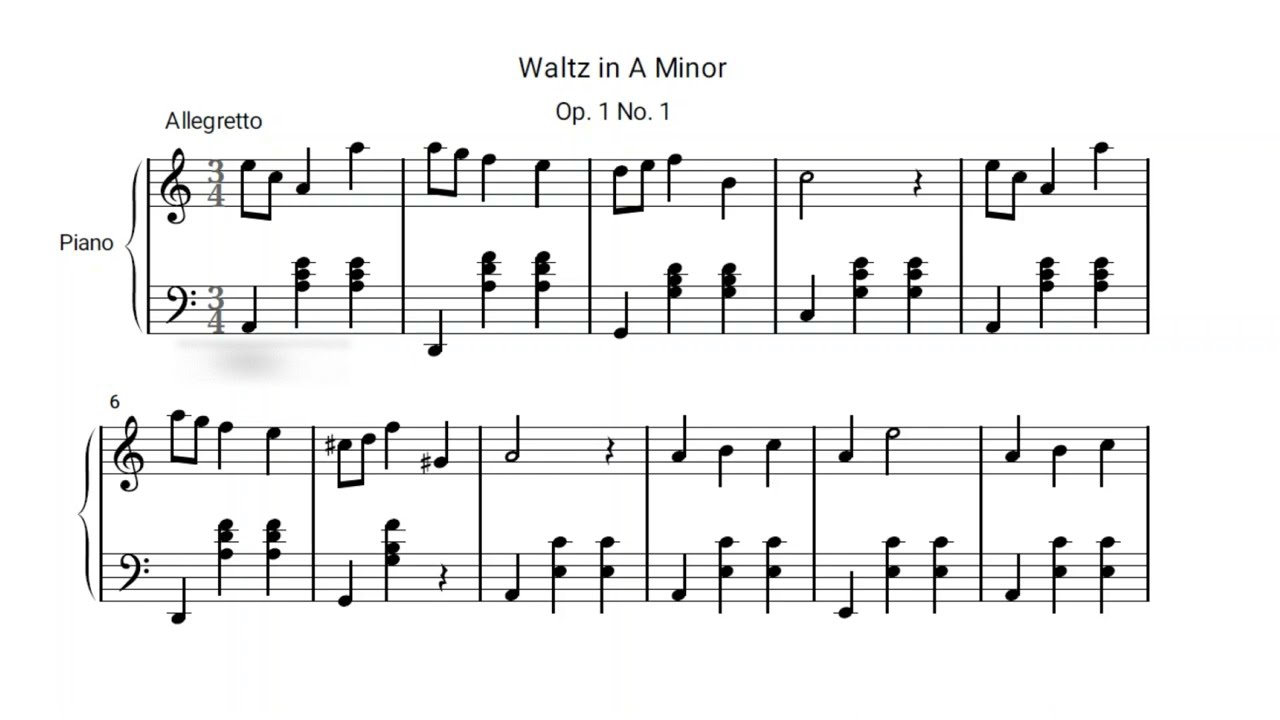 Waltz in A Minor (Composition) - YouTube
