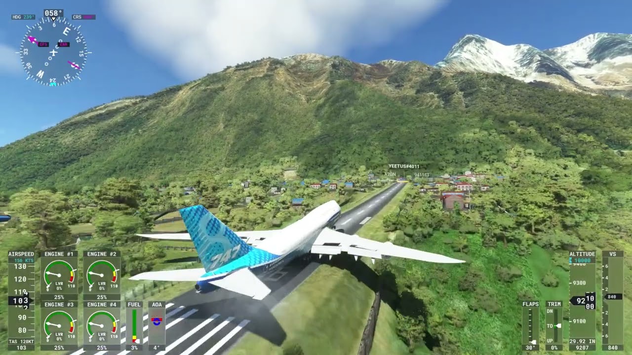 747 Landing at Lukla FS2020 - YouTube