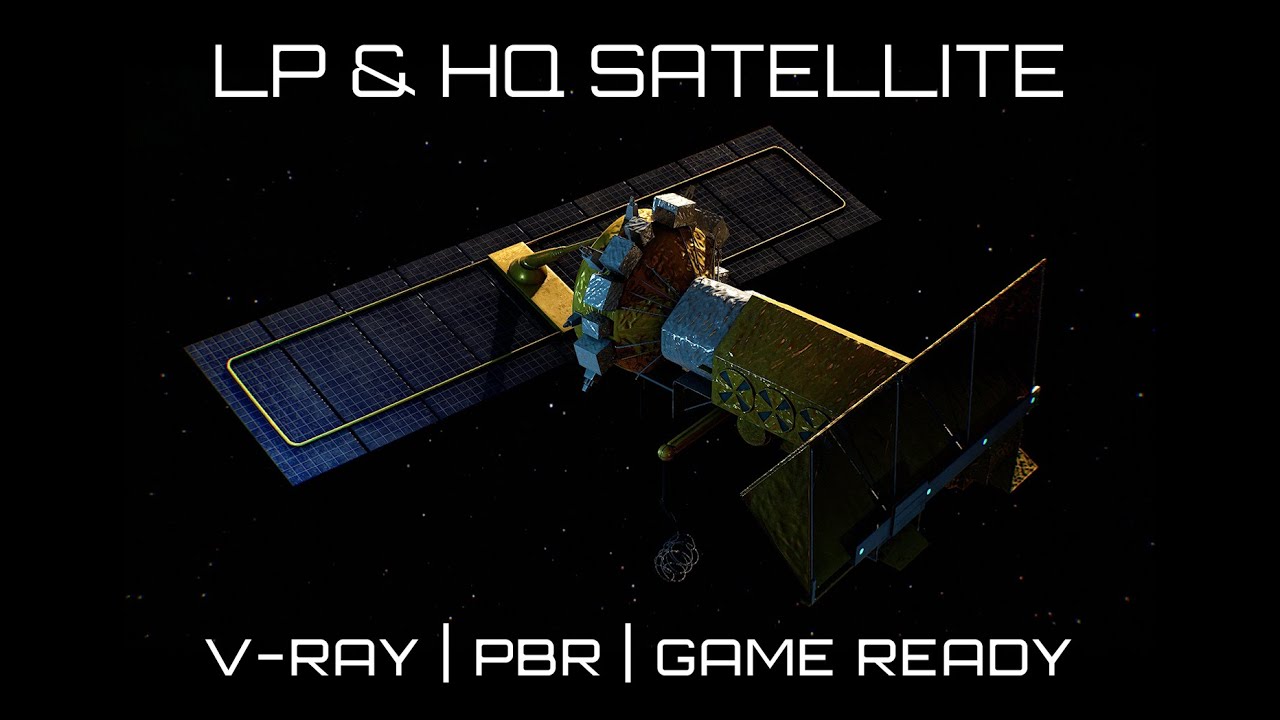 Realistic Satellite High-Quality 3D Model Game Ready - YouTube