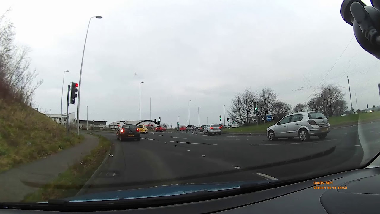 Whitletts Roundabout approaching from A77 South taking second exit for ...