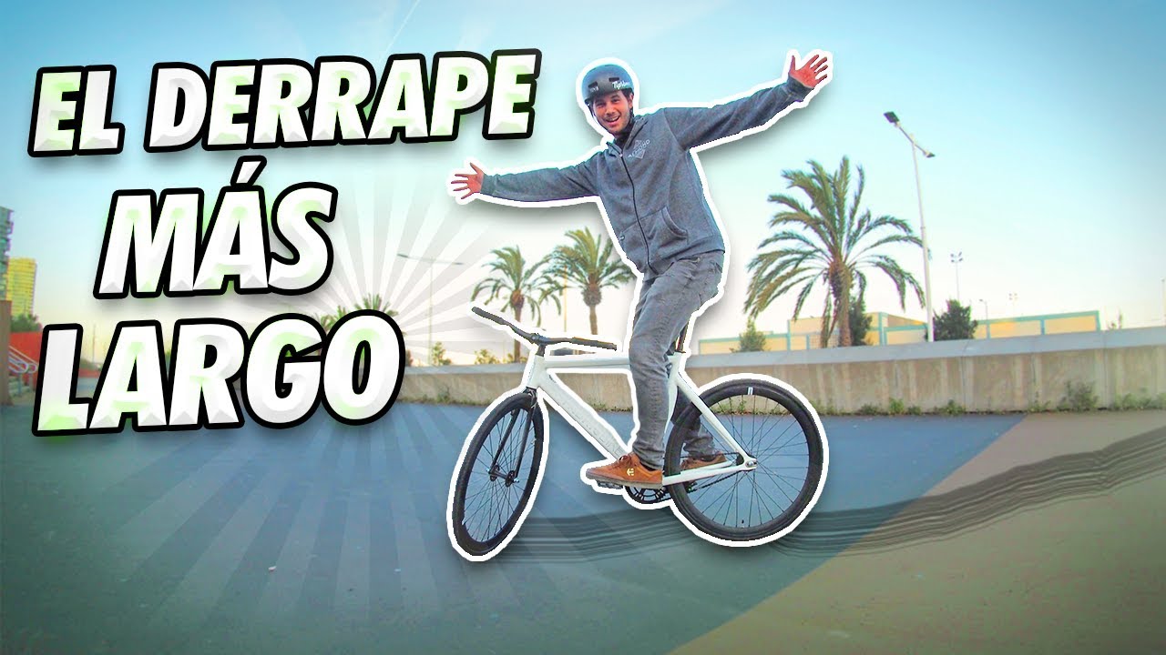 HAGO EL DERRAPE MÁS LARGO - Probando trucos con Fixie!! - YouTube