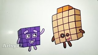 How To Draw Numberblocks Easy Drawing And Coloring Numberblocks For ...