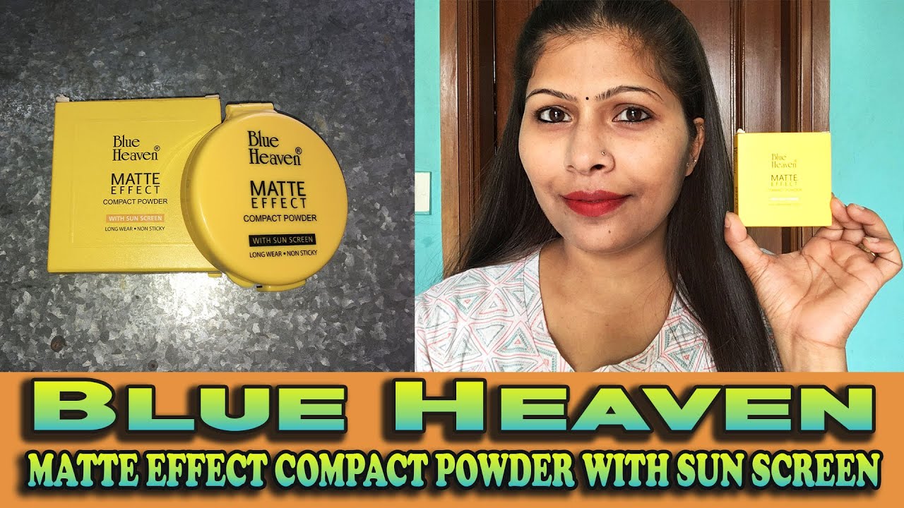Blue heaven Matte look Sunscreen Compact !! Review + Demo ...