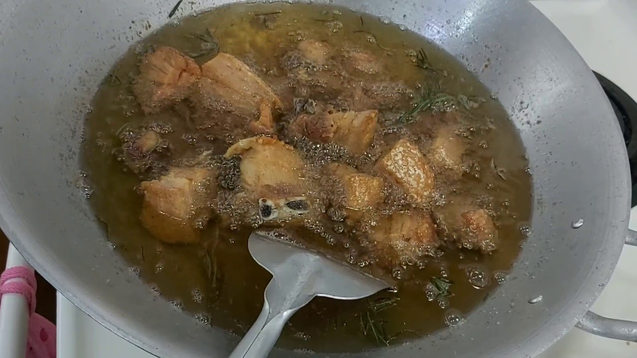 Making Crispy Kare kare and Bagoong - YouTube