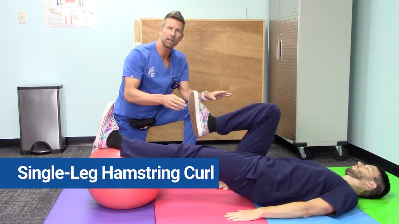 Single Leg Hamstring Curl - YouTube