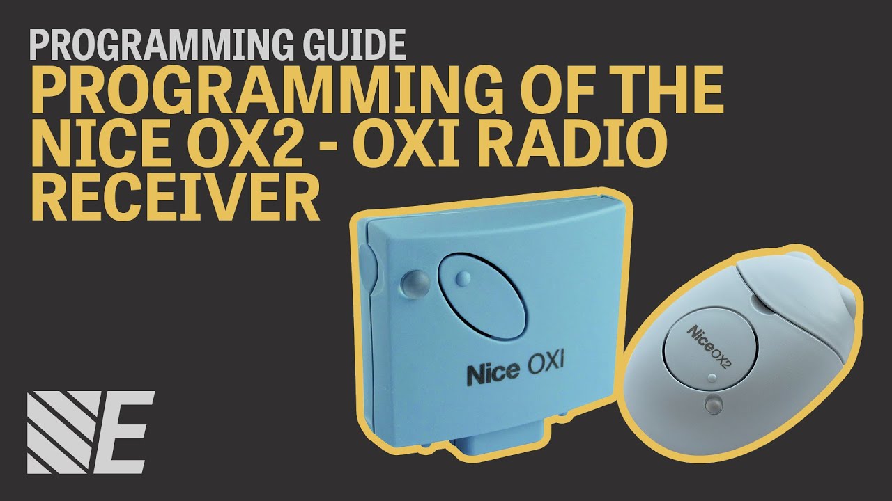 Full Programming of the Nice OX2 - OXI Radio Receiver - YouTube