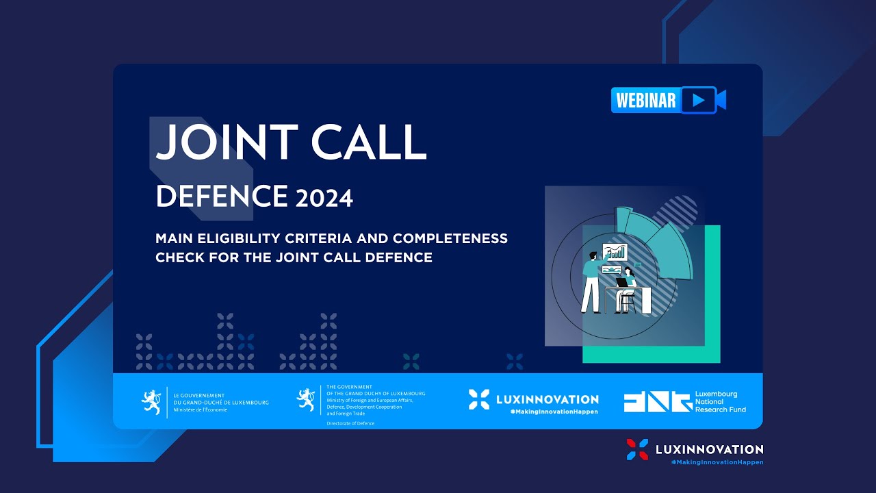 Joint Call Defence 2024 I Main eligibility criteria and completeness ...