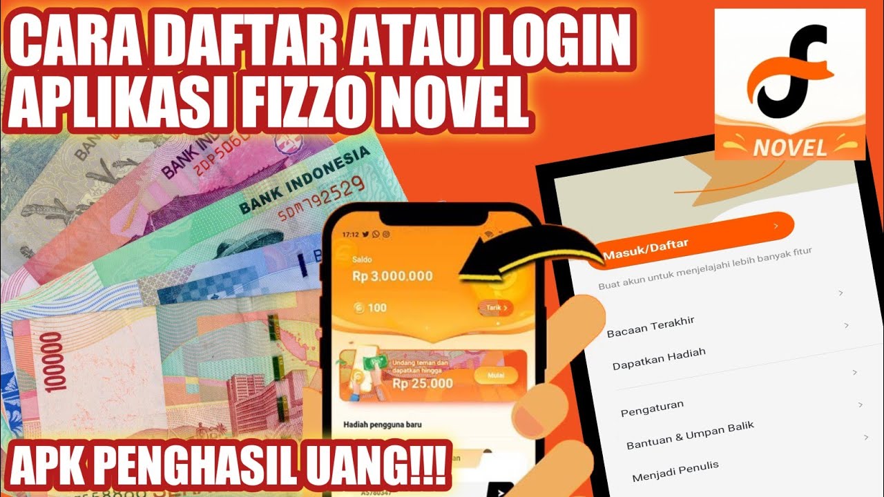 Cara Daftar Aplikasi Fizzo Novel || Cara Login Aplikasi Fizzo Novel ...