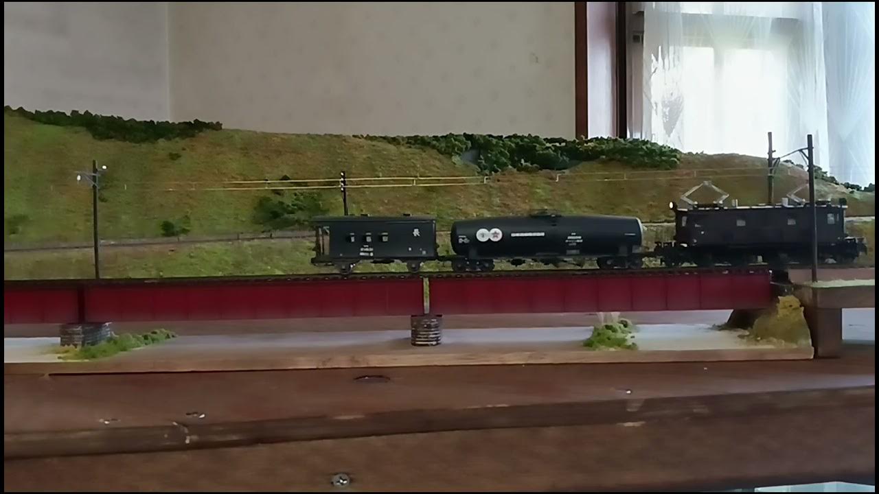 1/87 12ミリゲージ 飯田線を行くED19貨物列車 - YouTube