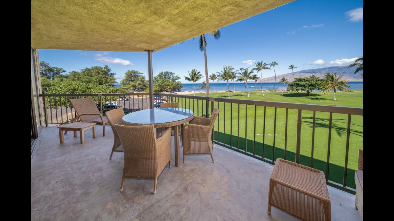Rare Front Row Oceanfront Condo in Maui | Maui Sunset B-323 - YouTube