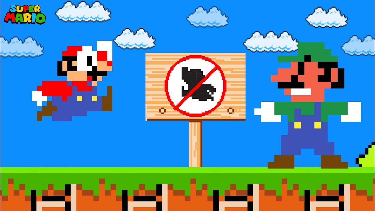Super Mario Bros., but Mario is forbidden from jumping here - YouTube