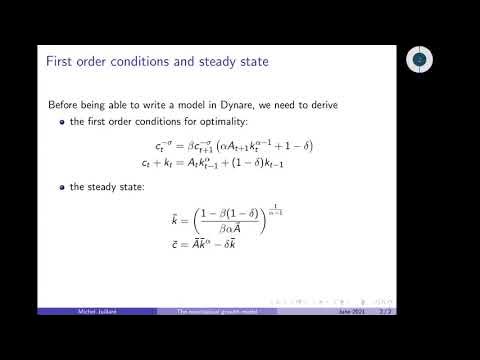 Introduction to Dynare and local approximation: 2. Dynare syntax (1/3 ...