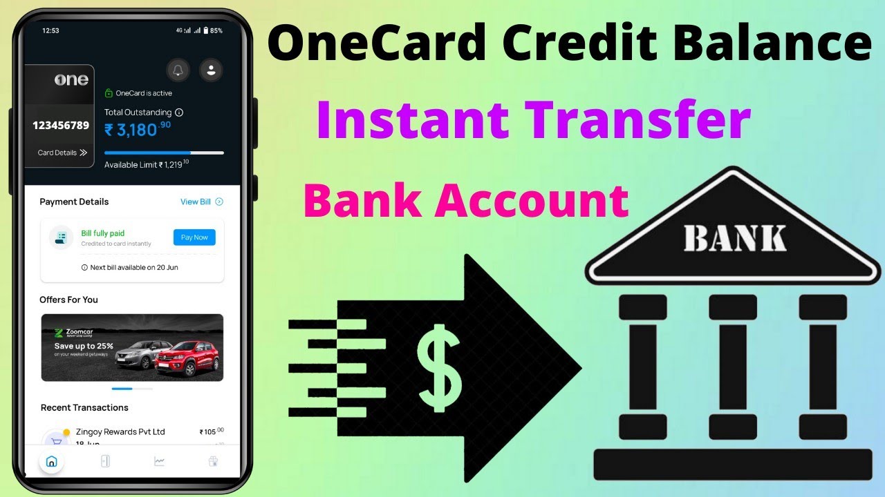 OneCard Credit Card Balance Instant Transfer Your Bank Account - YouTube