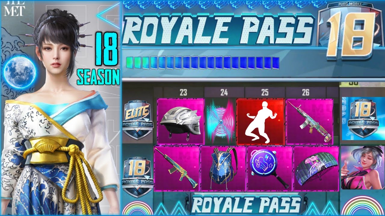SEASON 18 ROYAL PASS REWARDS OF PUBG MOBILE | PUBG MOBILE SEASON 18 ...