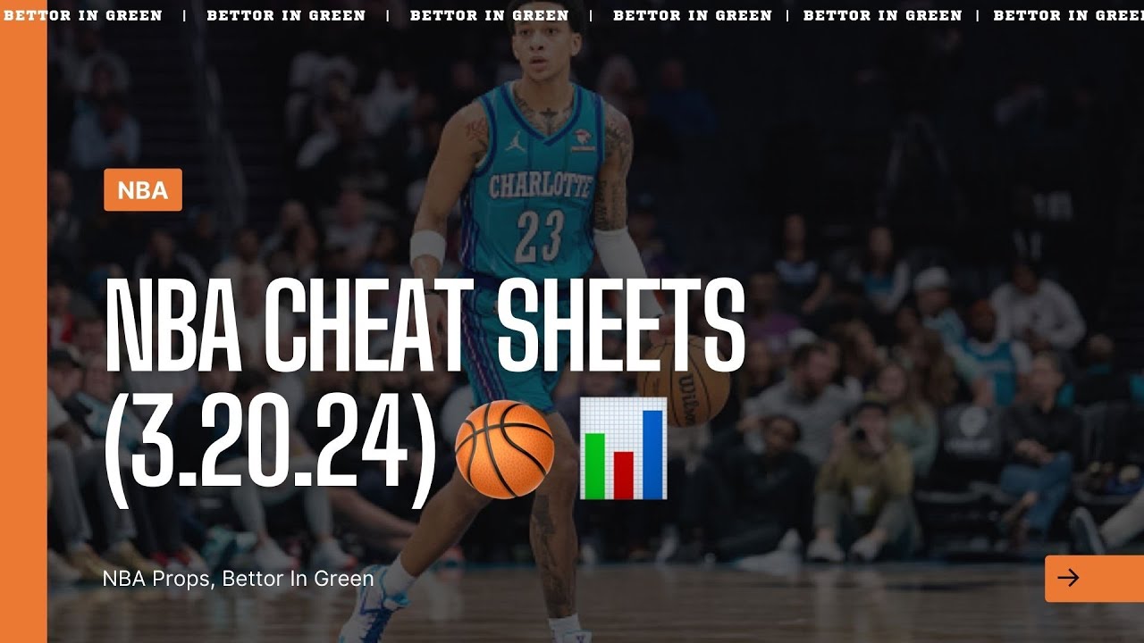 Best NBA Player Props 3.20.24 | FREE NBA Cheat Sheets - YouTube