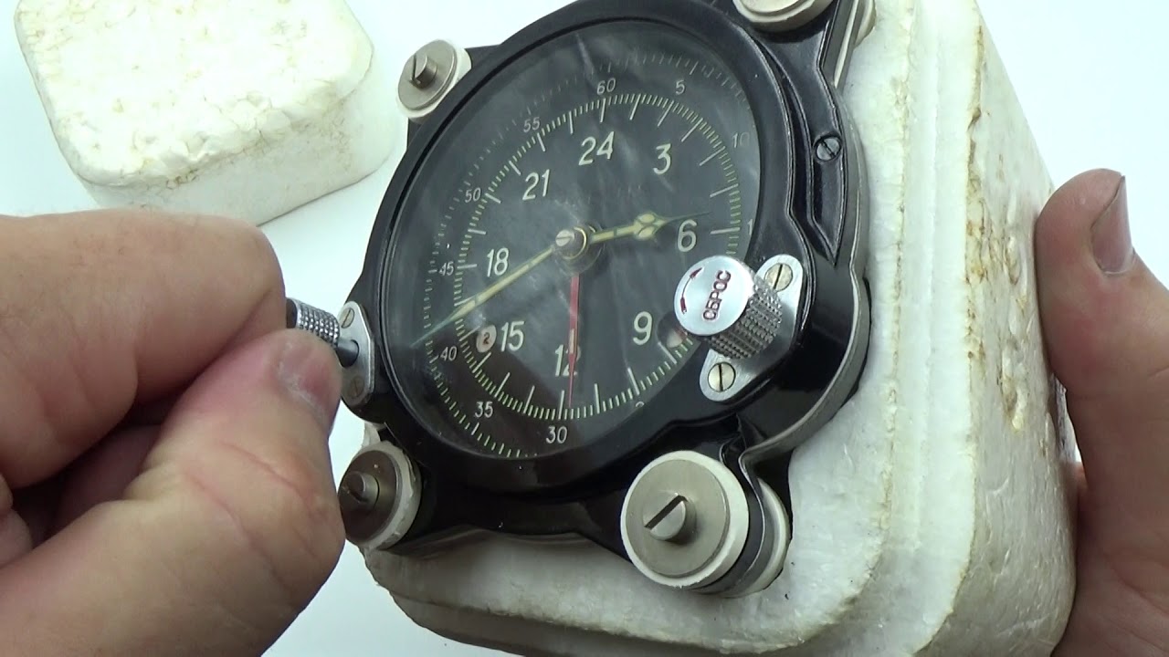 129 ChS 55M Russian USSR Military AirForce Aircraft Cockpit Clock Achs ...