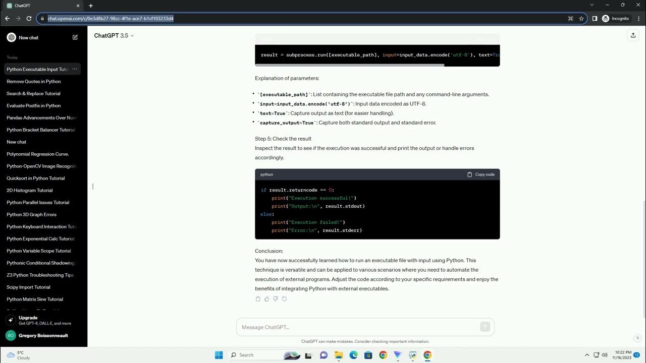 How to run executable with input file using Python - YouTube