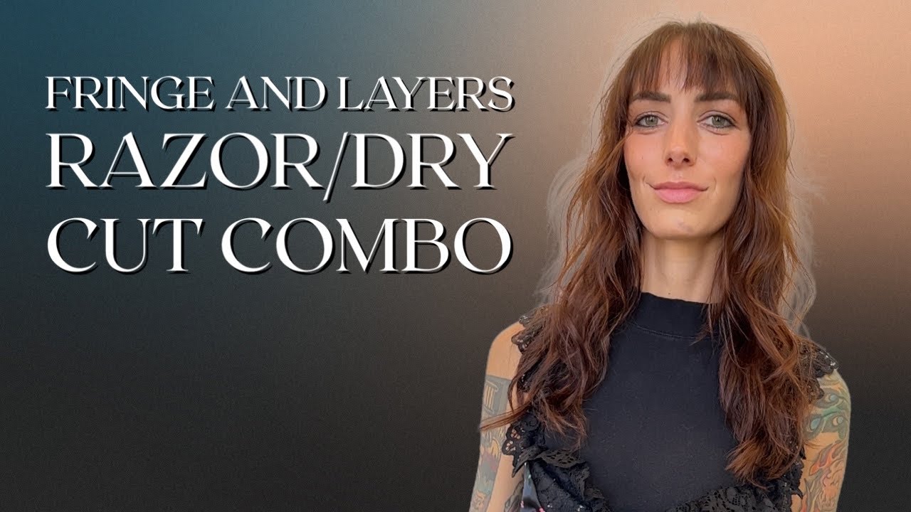 Razor/Shear combo for fringe and layers on fine hair. - YouTube