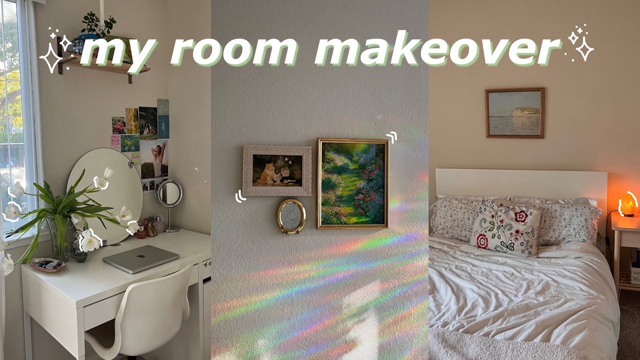 my room makeover! *pinterest inspired* - YouTube