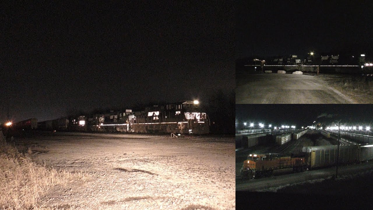 NS DL87 (NS 5193, 6108, 855), NS 19E (BNSF 6937), & NS 122 (NS 8036, 6432, 5248 High Hood, 3603 ...