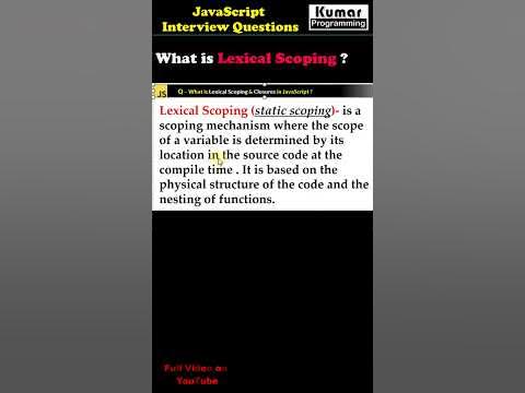 Lexical Scoping in JavaScript - Interview Questions #fullstackdeveloper #frontendinterview # ...