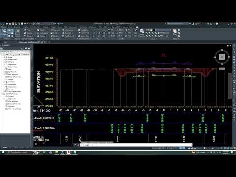 Membuat Kop Cross Section Jalan pada Autocad Civil 3D - YouTube