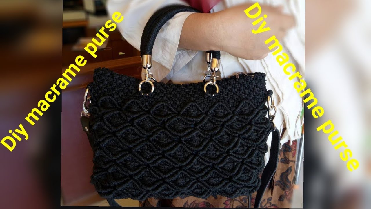 Diy how to make macrame purse # design 16 - YouTube