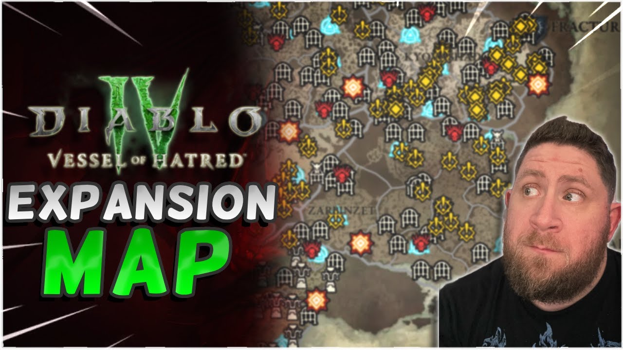 Diablo 4 EXPANSION MAP REVEALED All Altar locations! Vessel of Hatred ...