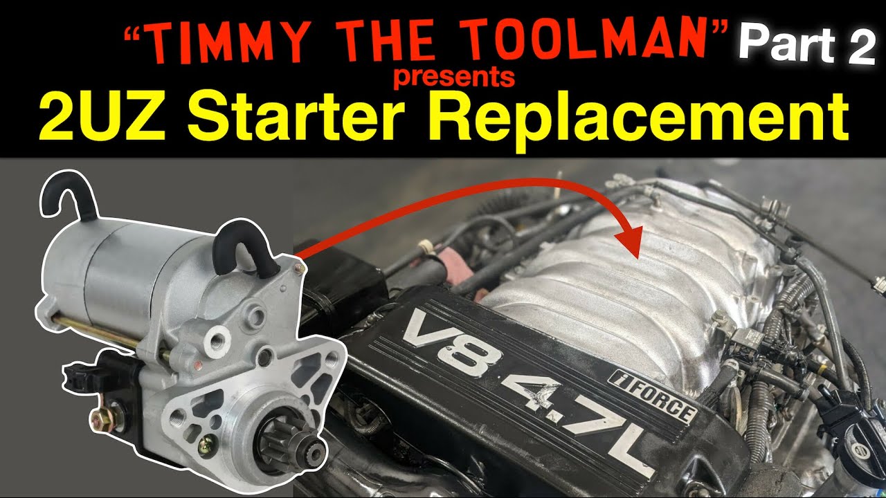 Toyota Lexus 2UZ-FE Starter Replacement (With the Secondary Air ...