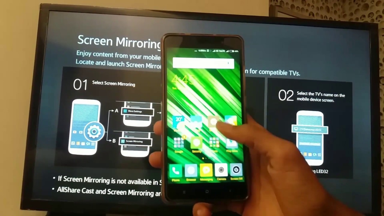 How to use wireless display in mobile| screen mirroring| samsung smart ...