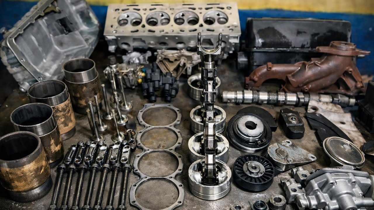 Car Repair: Piston Installation, Ring Fitting, and Complete Cylinder ...