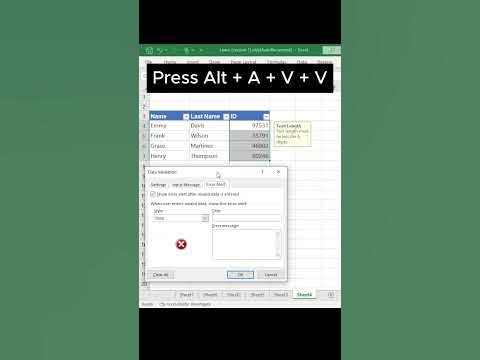 Text length data validation in excel. #excel #exceltips #exceltricks #exceltutorial # ...