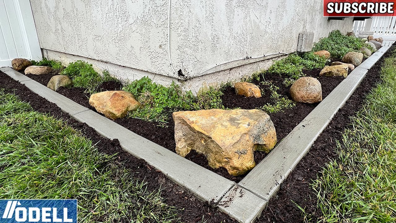 How to Make a Concrete Front Entry and Mowstrip - YouTube