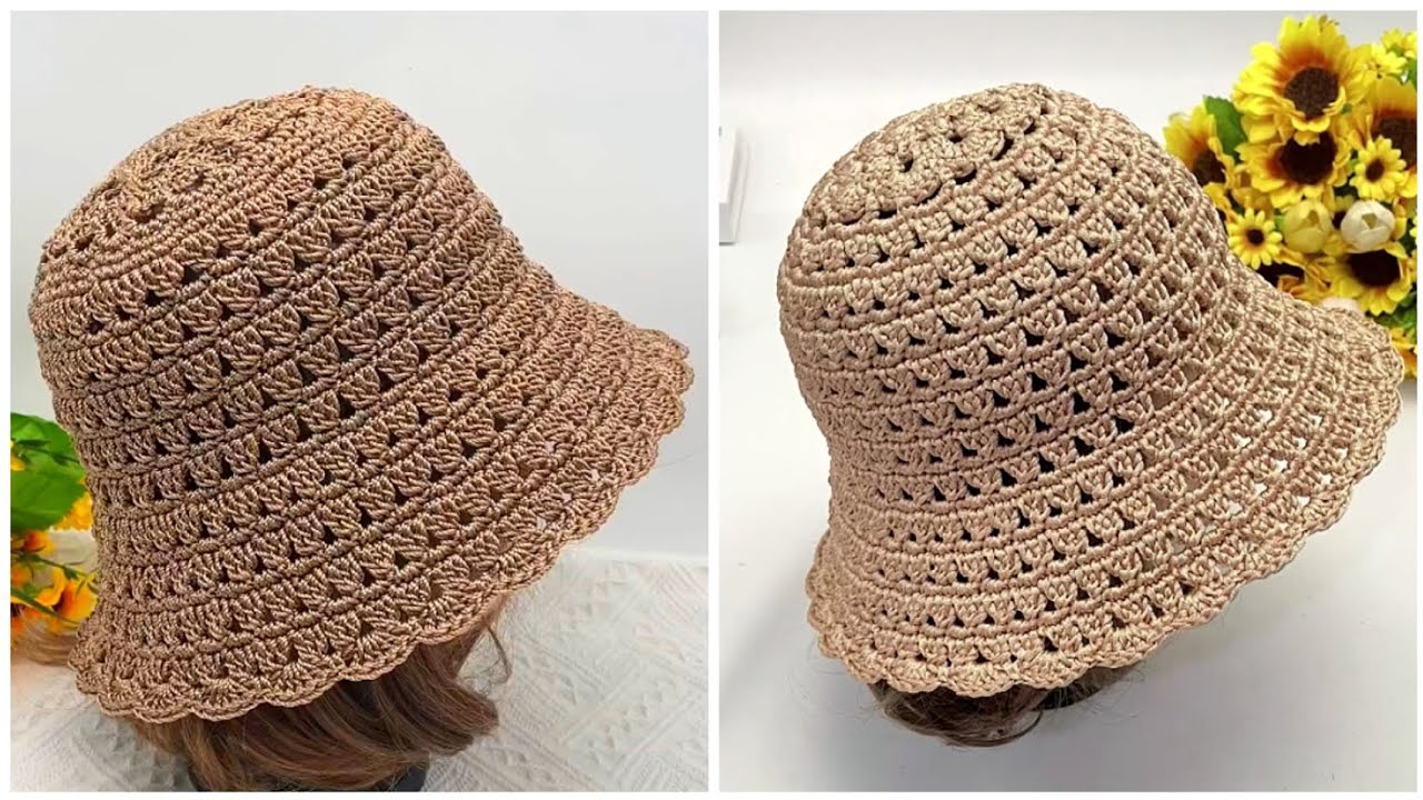 Crochet Beautiful Pattern Sun Hat and Easy Crochet a Hat Tutorial for ...