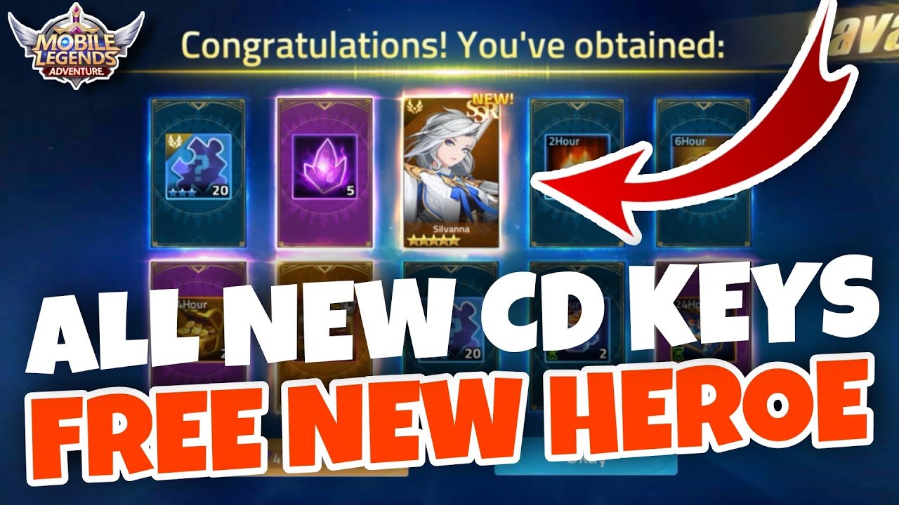 All NEW CD Keys + FREE NEW Heroe | Mobile Legends Adventure September ...