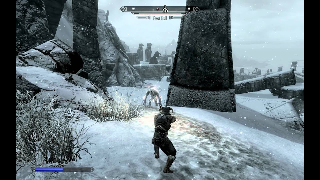 Level 5 skyrim gameplay frost trolls - YouTube