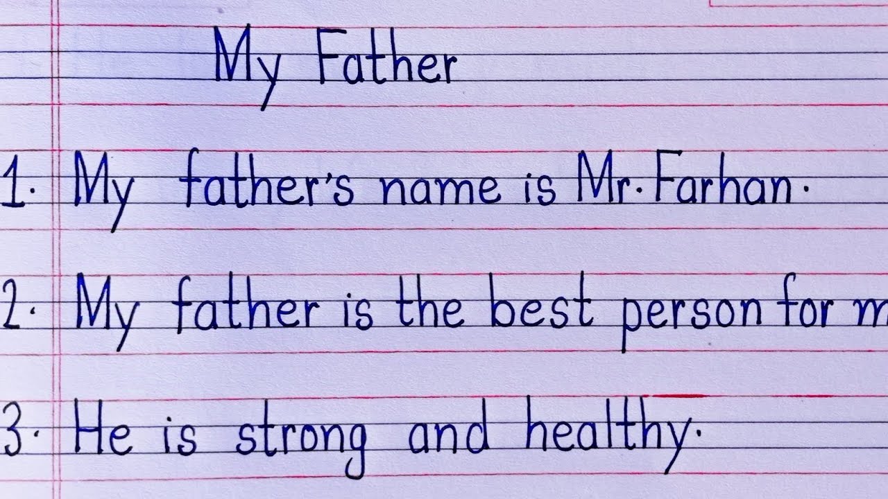 10 Lines On My Father in English/Essay On My Father/ Paragraph On My ...
