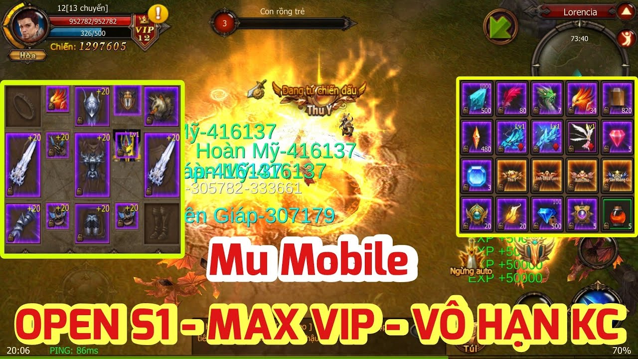 Game Lậu Mu Mobile - Open S1 Max Vip 12 , Vô Hạn KC , Free Trang Bị +20 ...