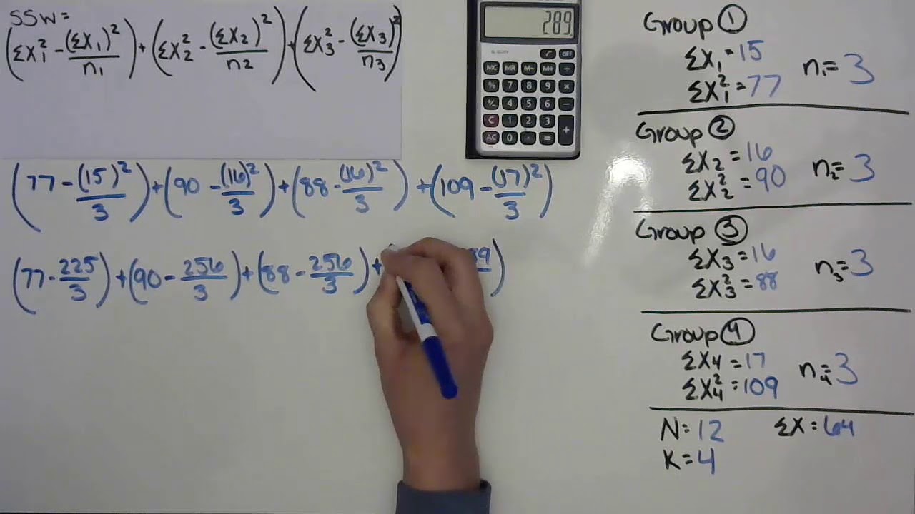 QUICK One Way ANOVA - YouTube