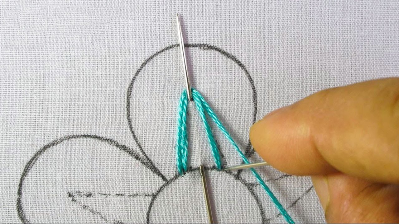 hand embroidery latest flower embroidery new lazy daisy flower design ...