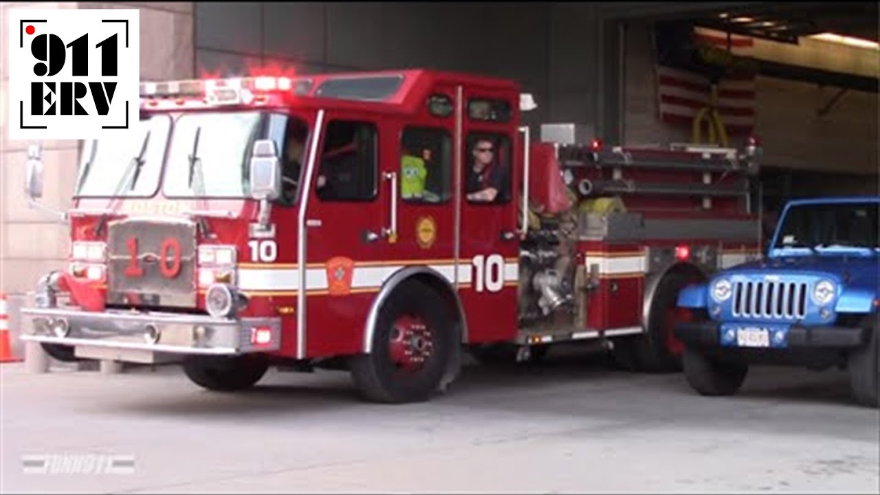 Boston Fire Old Engine 10 Responding - YouTube